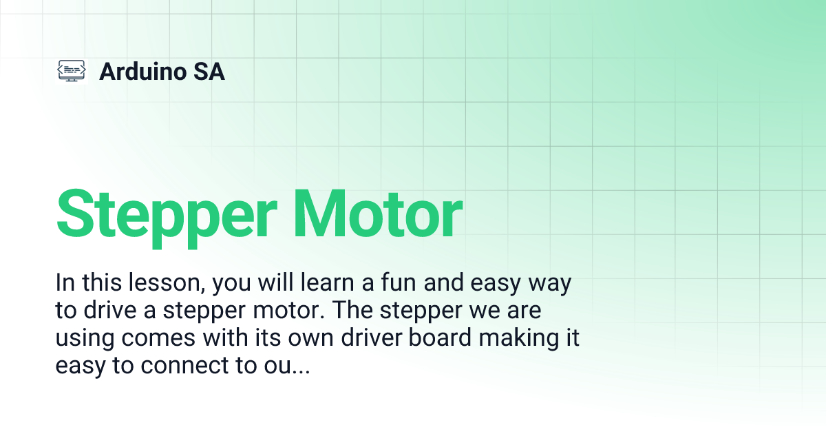 Stepper Motor | Arduino SA